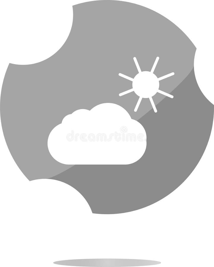 Weather App Web Icon Isolated on White Background Stock Illustration ...