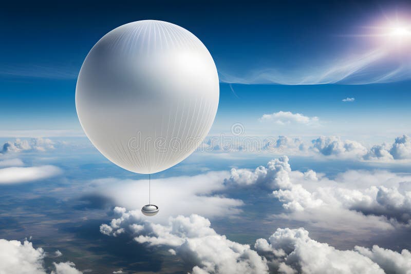 Weather Balloon. Neural Network AI Generated Stock Illustration ...
