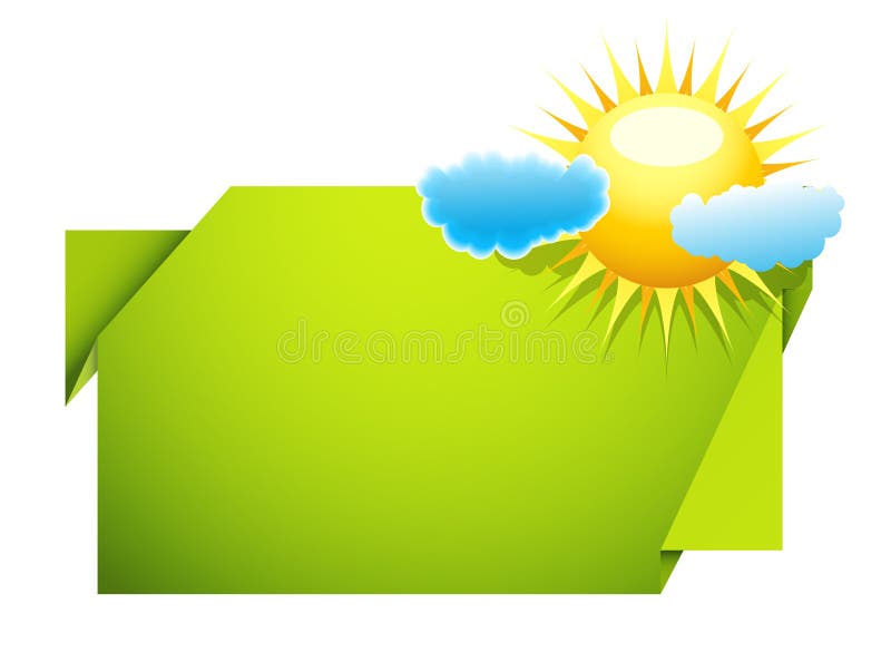 Weather banner stock vector. Illustration of origami - 37247685