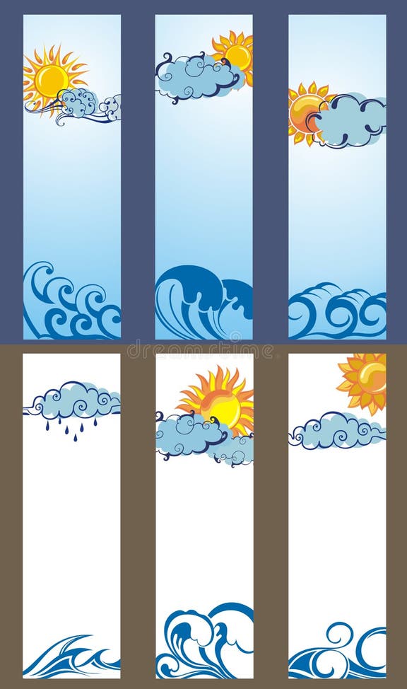 Weather banners stock vector. Illustration of design - 30573936