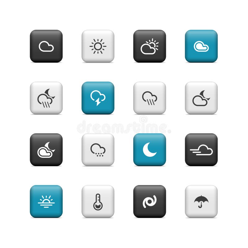 Weather buttons stock vector. Illustration of blue, orange - 28970492