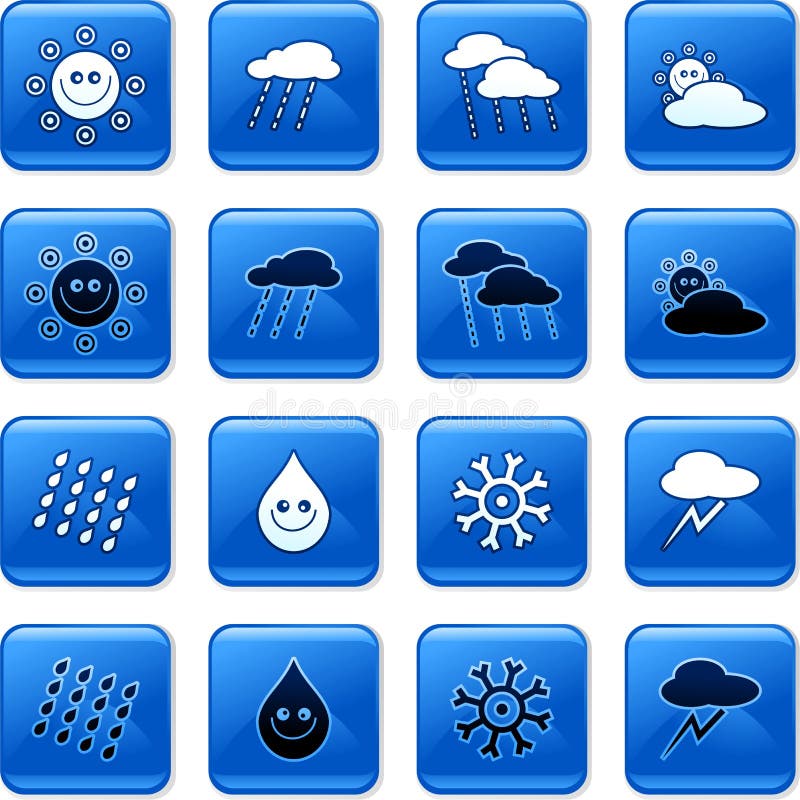 Weather Buttons stock vector. Illustration of forecast - 47013065