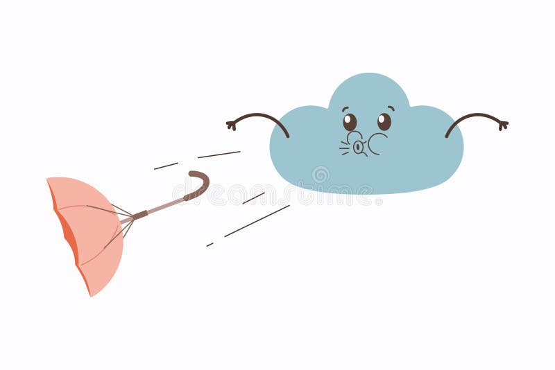 Weather Cartoon Character Cloud Blowing Wind Stock Vector ... Weather Cartoon Character Cloud Blowing Wind Stock Vector ...
