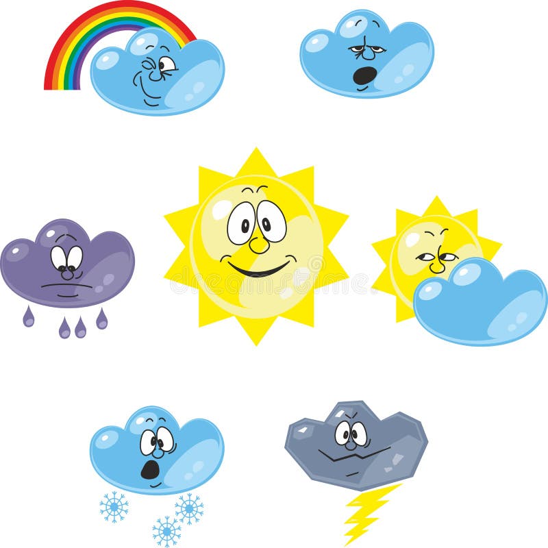 Weather cartoon strip stock vector. Illustration of happiness - 23688862