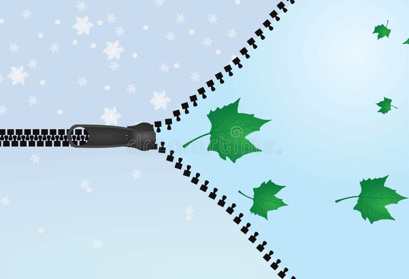 Weather Change. Winter To Spring Stock Vector - Illustration of change ...