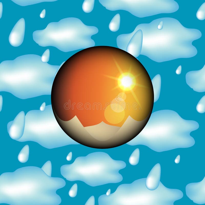 Changing weather ... stock illustration. Illustration of weather - 91950917