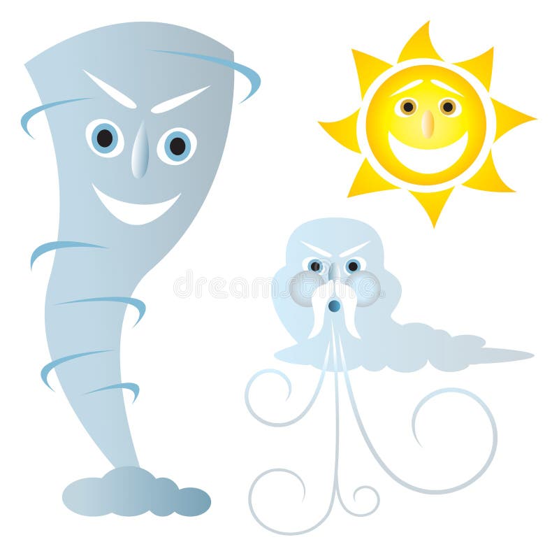 Weather Characters stock vector. Illustration of smiley - 28648762