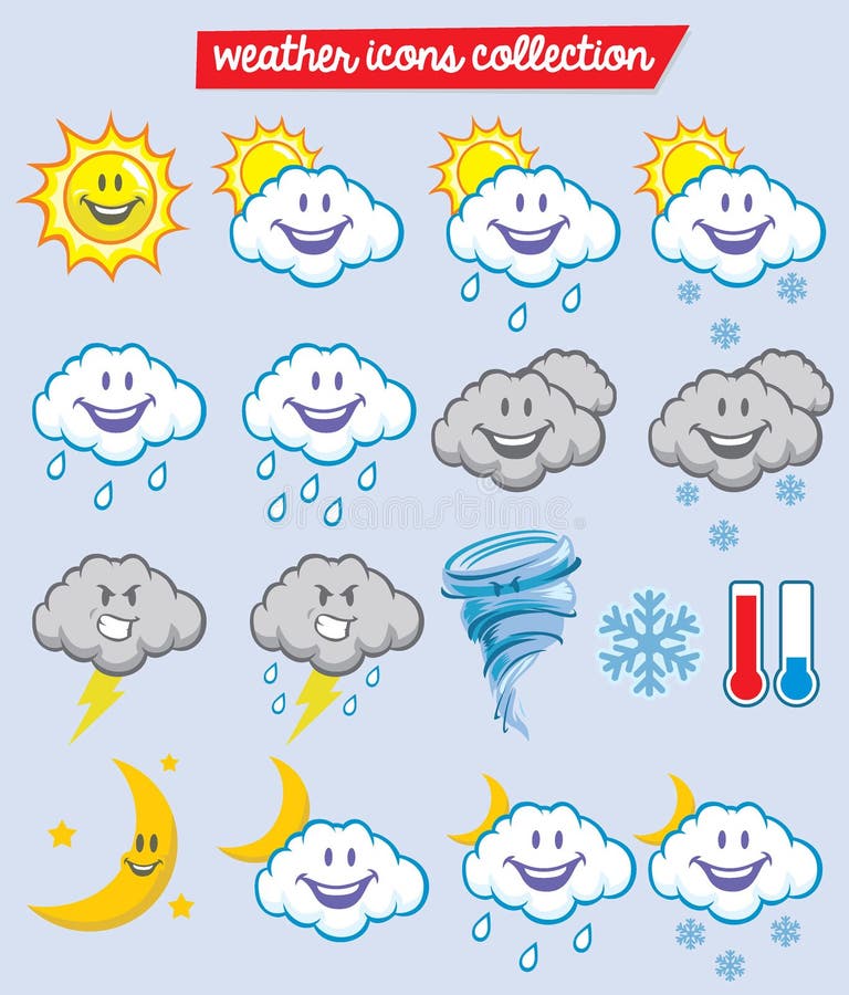 Cartoon weather icon stock vector. Illustration of meteorology - 18090672