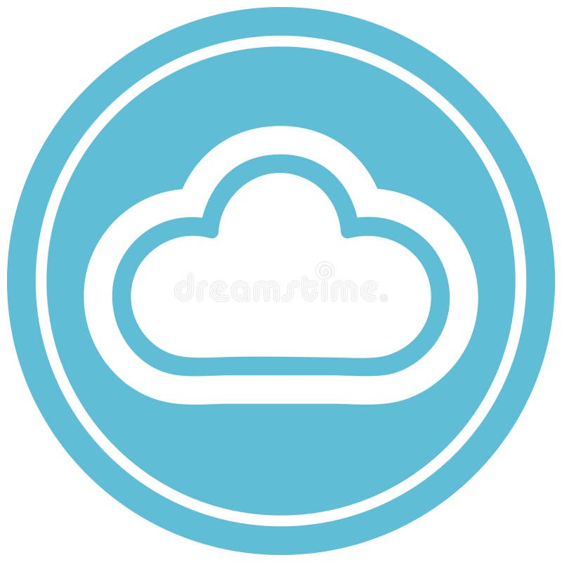 Weather Cloud Circular Icon Stock Vector - Illustration of symbol, clip ...
