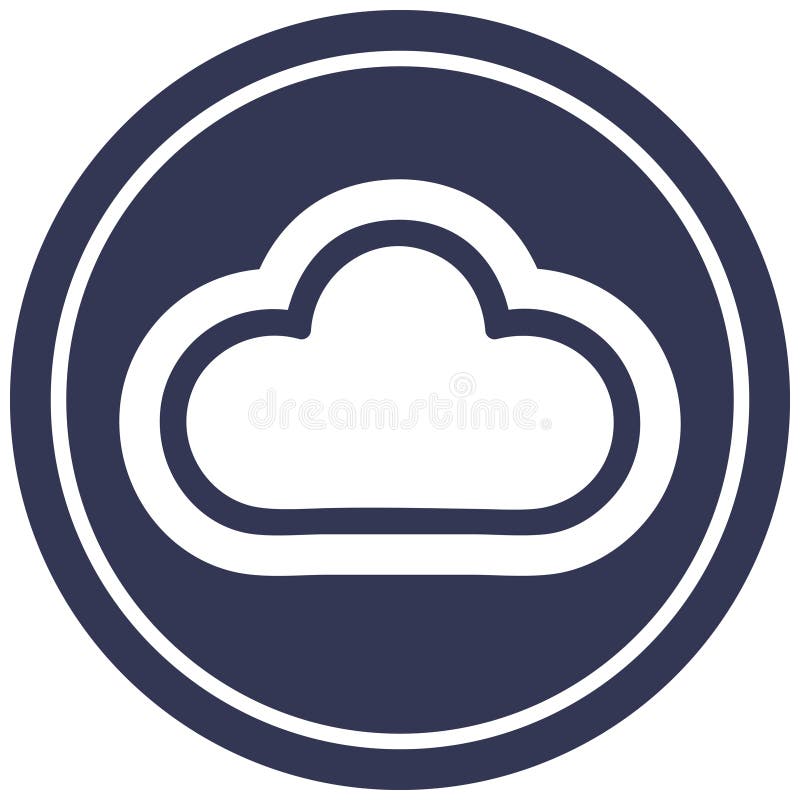 Weather Cloud Circular Icon Stock Vector - Illustration of circular ...