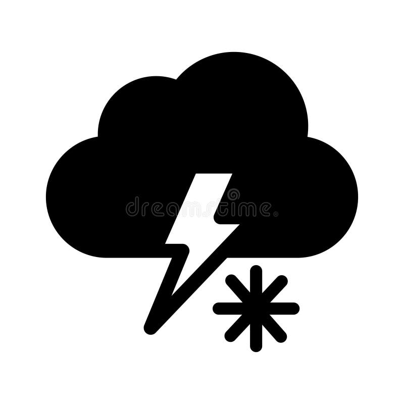 Weather, Cloud, Snow, Thunder Fully Editable Vector Icon Stock Vector ...