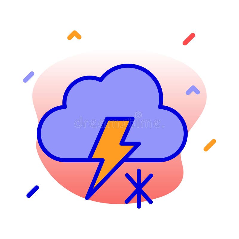 Weather, Cloud, Snow, Thunder Fully Editable Vector Icon Stock Vector ...