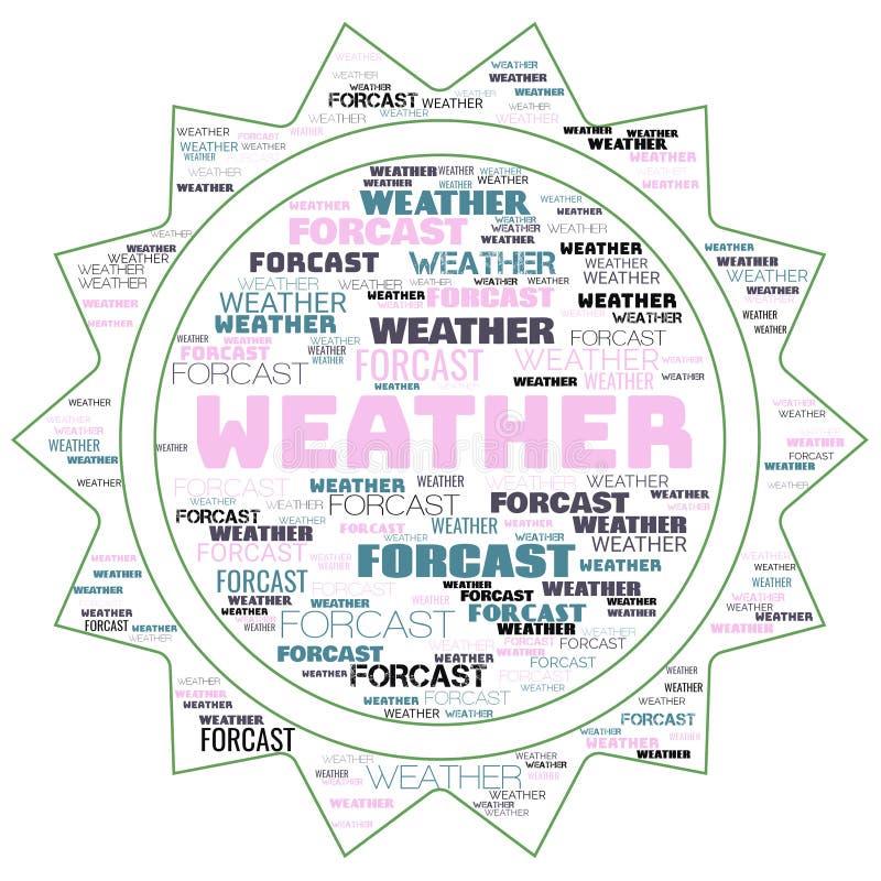 Weather Clouds Sky Forecast Text Abstract Stock Illustration ...