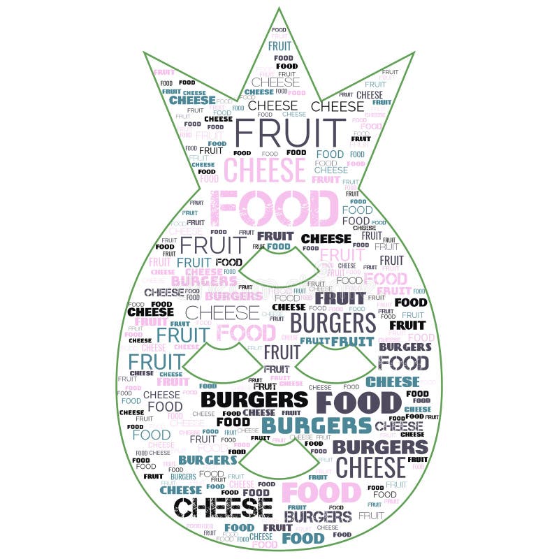 Food Shapes Text Words Abstract Stock Illustration - Illustration of ...