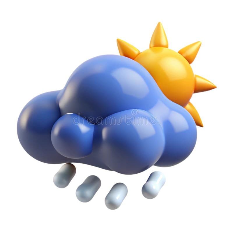 Weather 3D Illustration stock illustration. Illustration of sleek ...