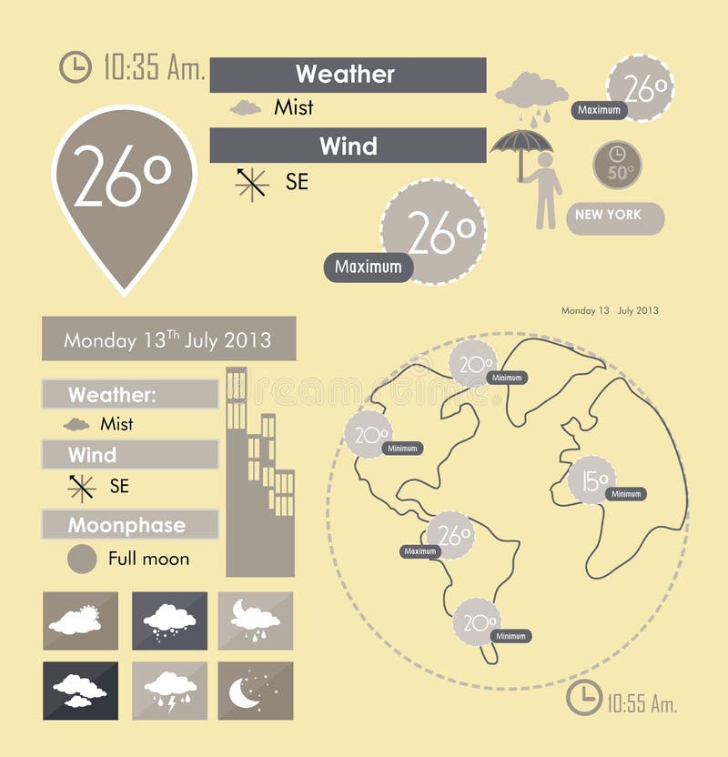 Weather Design, Vector Illustration. Stock Vector - Illustration of ...