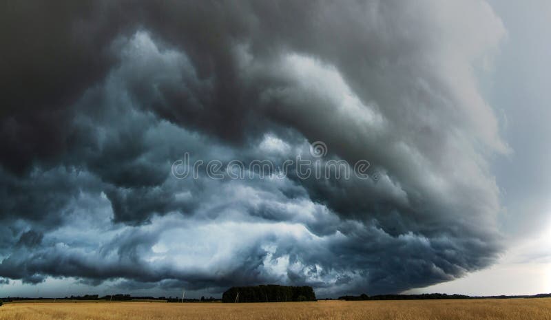 WEATHER - Dramatic Dark Rain Clouds Over Fields and Country Road. Shelf ...