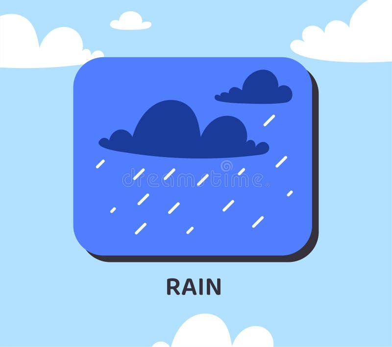 Weather Effect Rain Vector Concept Stock Vector - Illustration of ...