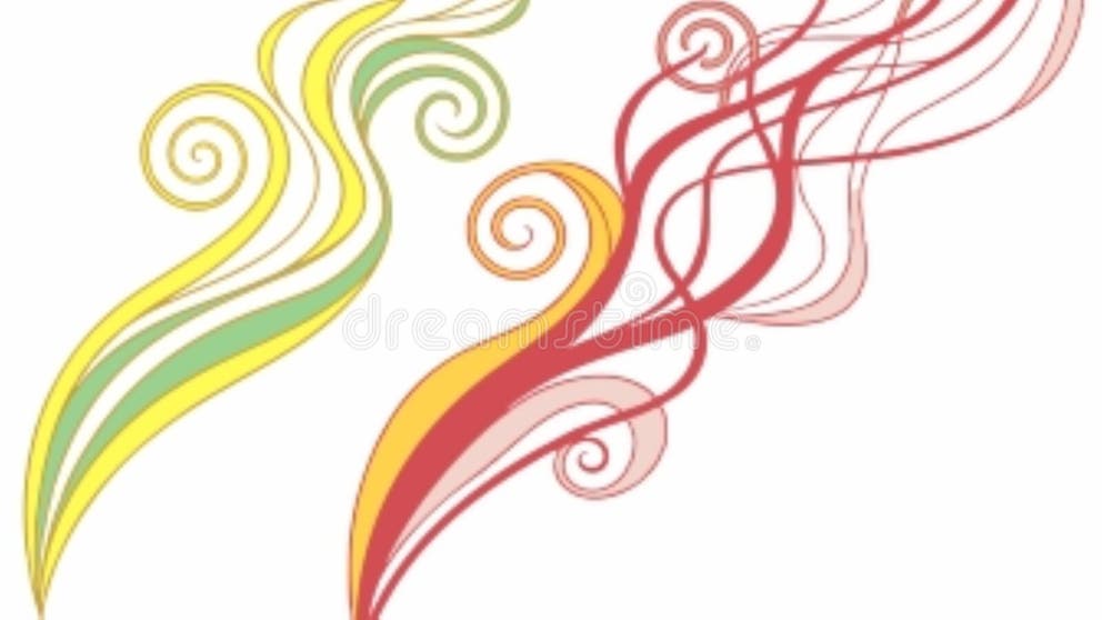 Weather Elements Outlines, Clouds, Wind, Waves, Simple Icons, Vector ...