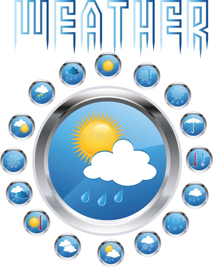 Weather forecast stock vector. Illustration of overcast - 38074559
