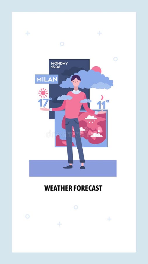 Weather Forecast Anchor on Television News. Meteorologist Reports ... Weather Forecast Anchor on Television News. Meteorologist Reports ...