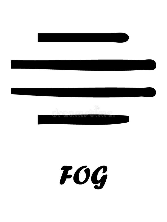 Weather Forecast App Icon for Fog Stock Vector - Illustration of ...