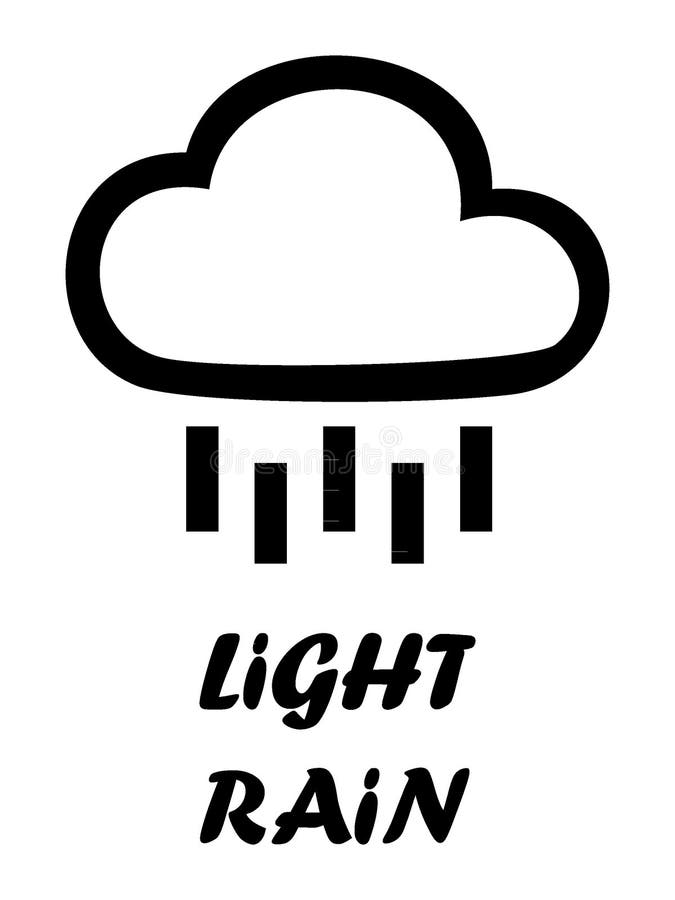 Weather Forecast App Icon for Light Rain Stock Vector - Illustration of ...