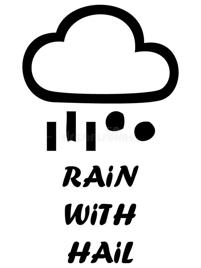 Weather Forecast App Icon for Rain with Hail Stock Vector ...