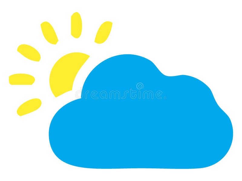 Weather Forecast App Icon for Some Clouds Stock Vector - Illustration ...