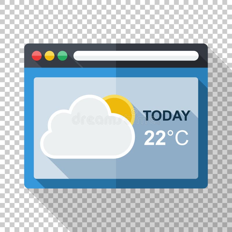 Weather Forecast Application Icon on Transparent Background Stock ...