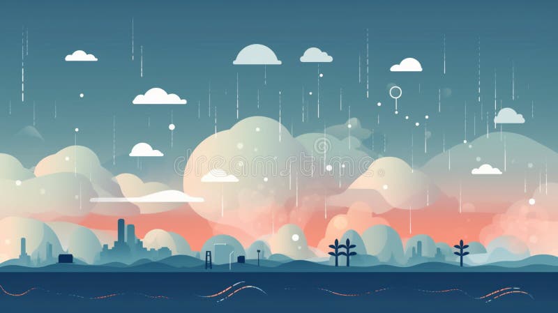 Weather Forecast Background, Climate Change Concept Stock Illustration ...