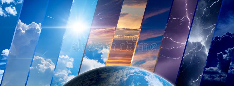 Weather Forecast Background, Climate Change Concept Stock Image - Image ...