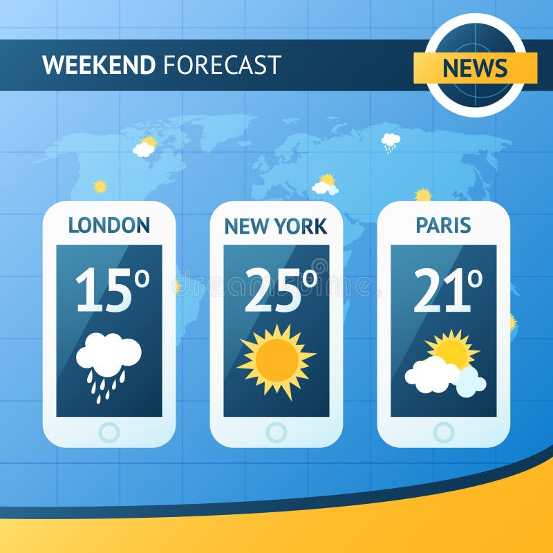 Weather Forecast Infographics Design Stock Vector - Illustration of ...