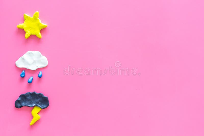 Weather Forecast Concept. Modern Weather Icons Set on Pink Background ... Weather Forecast Concept. Modern Weather Icons Set on Pink Background ...