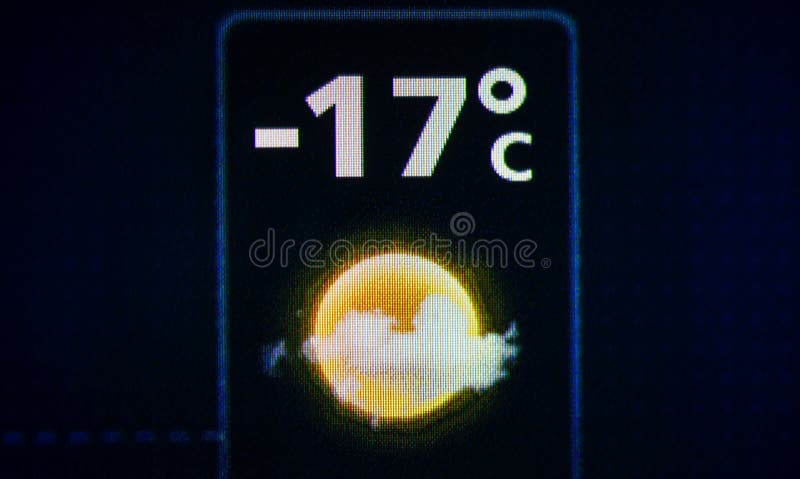 Weather Forecast on a Digital Display Stock Image - Image of sign ...