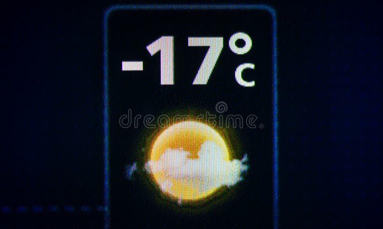 Weather Forecast on a Digital Display Stock Image - Image of sign ...