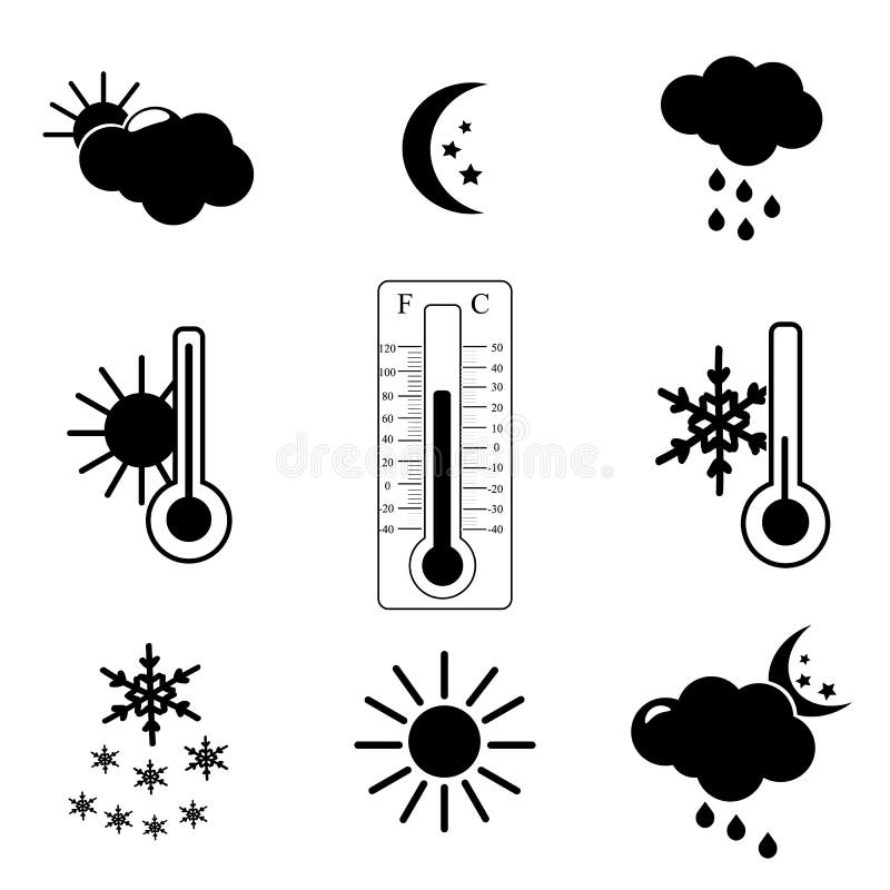 Weather Forecast Icon Set. Vector Illustration Stock Vector ...