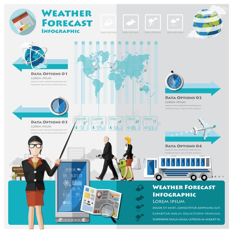 Weather Forecast Infographic Stock Vector - Illustration of data ...