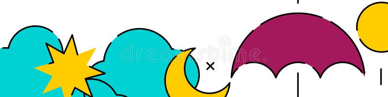 Weather border with clouds stock vector. Illustration of cloud - 42751346