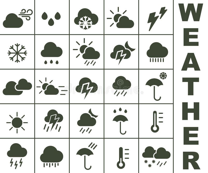Weather. Weather forecast stock vector. Illustration of snow - 315460090