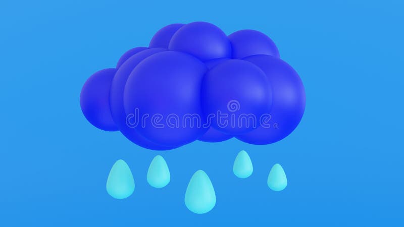 Weather Forecast Sign, Meteorological Icon Cloud and Rain, 3D Rendering ... Weather Forecast Sign, Meteorological Icon Cloud and Rain, 3D Rendering ...
