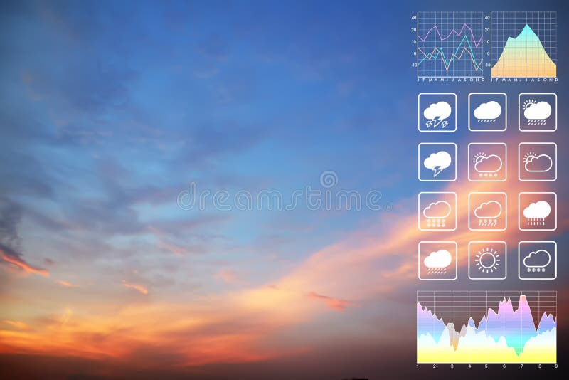 Weather Forecast Presentation Report Background. Stock Photo - Image of ...