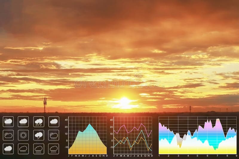 Weather Forecast Presentation Report Background. Stock Photo - Image of ...