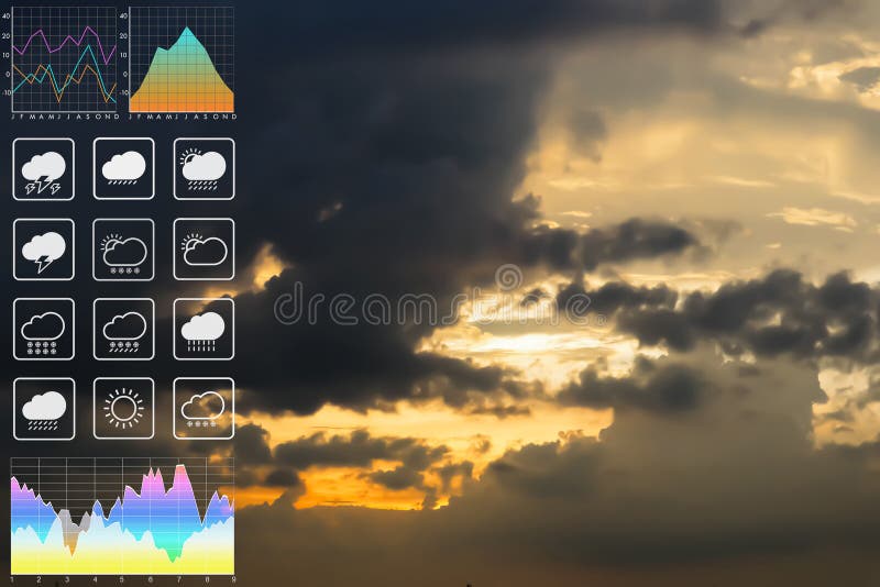 Weather Forecast Presentation Report Background. Stock Photo - Image of ...