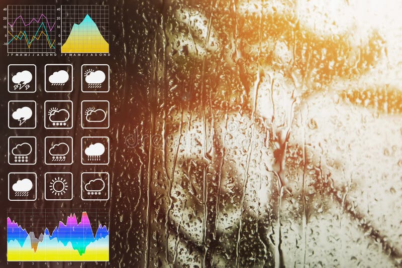 Weather Forecast Symbol Data Presentation with Graph and Chart on ...
