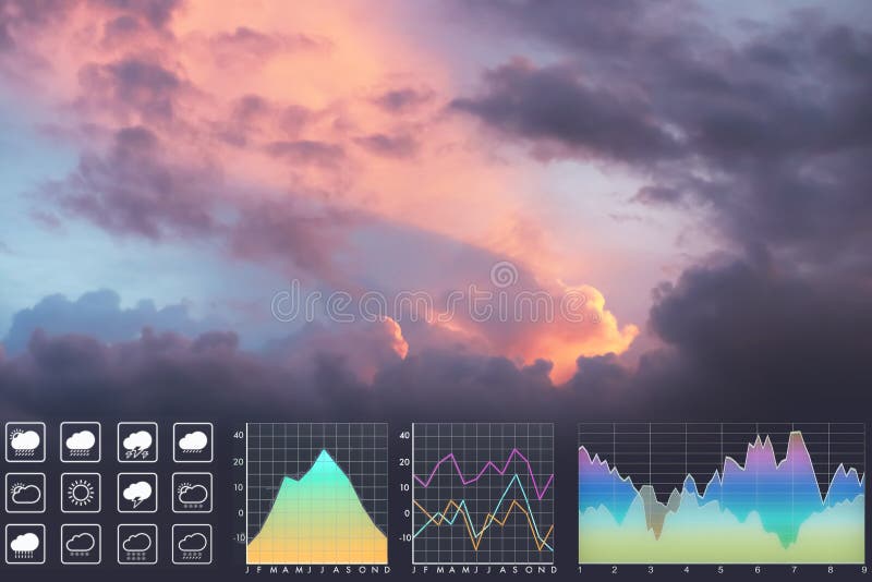 Weather Forecast Presentation Report Background. Stock Photo - Image of ...