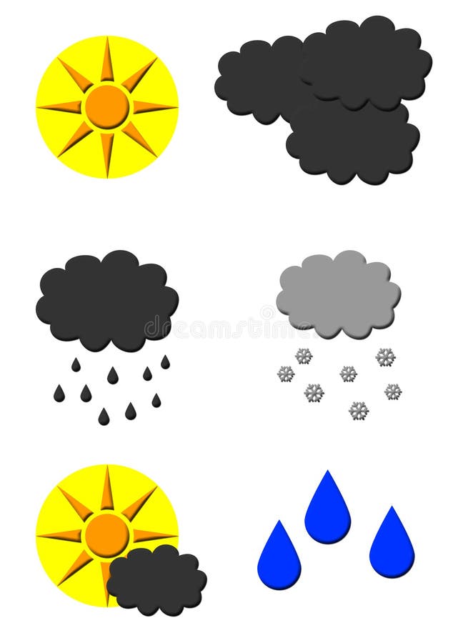 Weather Forecast Symbols Stock Illustrations – 5,687 Weather Forecast ...