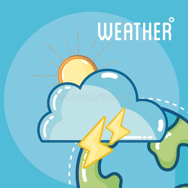 Weather and forecast stock vector. Illustration of cloud - 118418355