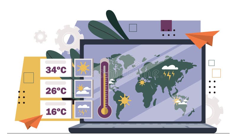 Meteorologist Laptop Stock Illustrations – 15 Meteorologist Laptop ...