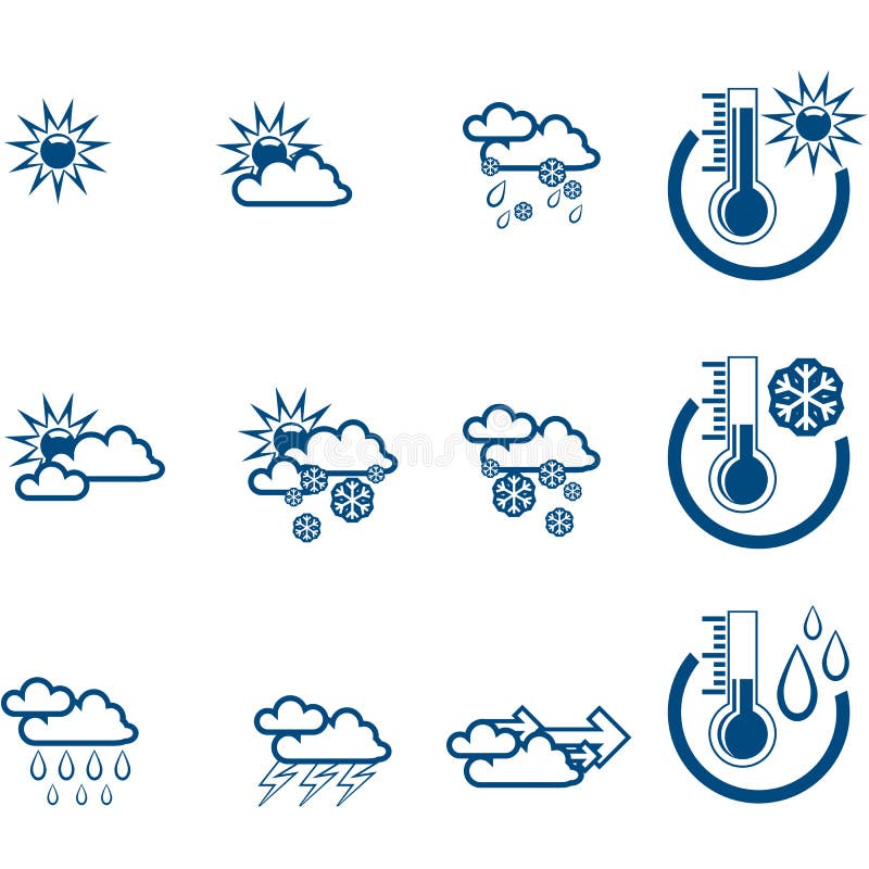 Weather Forecast Vector Icone Stock Vector - Illustration of autumn ...